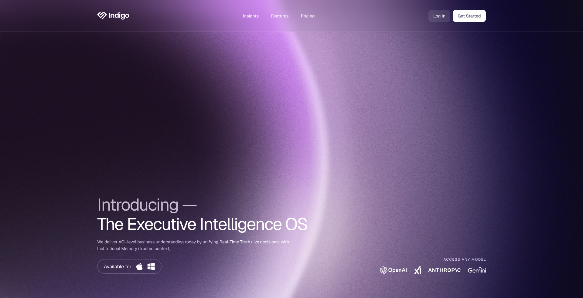 Indigo - The Executive Intelligence OS